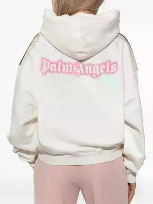 Palm Angels Logo-detail Cropped Hoodie