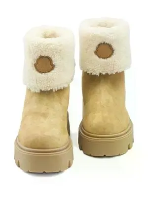 Moncler Aurea Shearling Boots - Neutrals