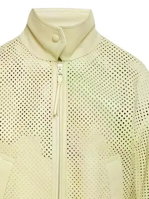 FERRAGAMO Perforated Leather Jacket