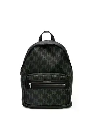 Karl Lagerfeld Monogram Backpack - Black