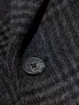 MISBHV Checked Double-breasted Coat - Black