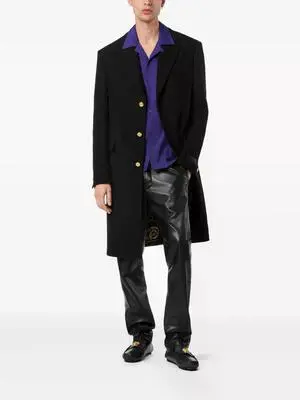 Versace Single-breasted Wool Coat