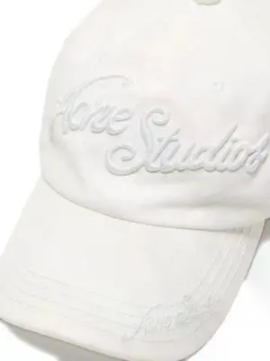 Acne Studios Embroidered Logo Baseball Cap - White