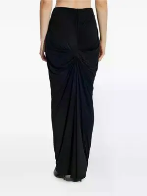 ENTIRE STUDIOS Draped Midi Skirt - Black