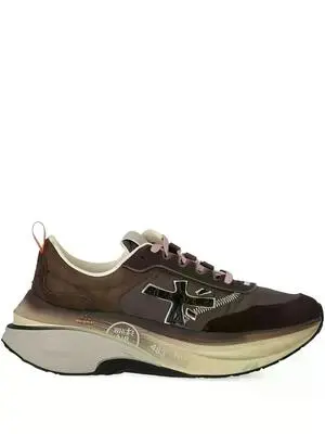 Premiata Appliqué Lace-up Sneakers - Brown