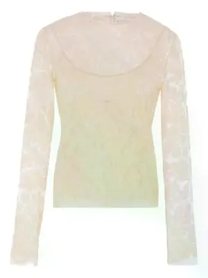 Ermanno Scervino Lace Long-sleeve Top - Neutrals