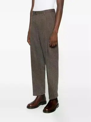 MARSEM Pleated Straight-leg Trousers