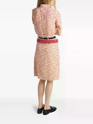 Prada Floral-print Georgette Shirt - Pink