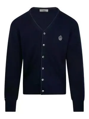 DUNST Crest-embroidered Cardigan