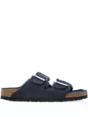 BIRKENSTOCK Shearling-lined Buckled Flat Sandals