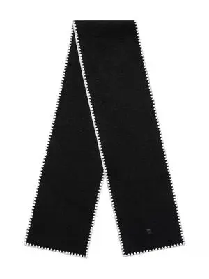 Manière De Voir Aube Stitched Scarf - Black