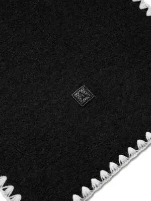 Manière De Voir Aube Stitched Scarf - Black