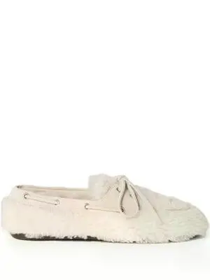 Miu Miu Shearling Loafers - Neutrals