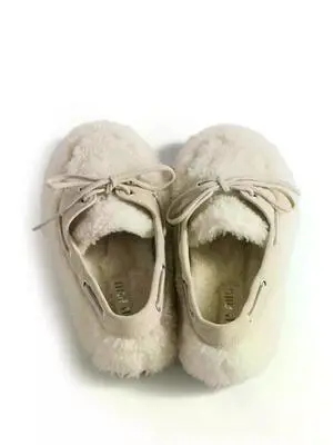 Miu Miu Shearling Loafers - Neutrals