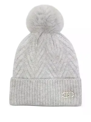 Liu Jo Pompom Chevron Beanie