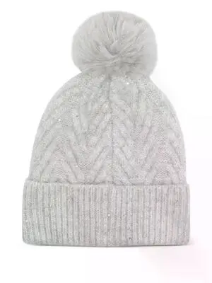Liu Jo Pompom Chevron Beanie