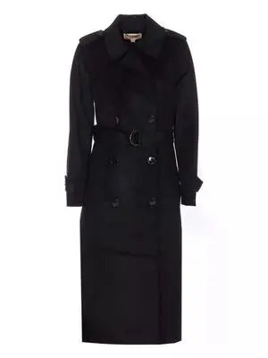 Michael Kors Wool-blend Double-breasted Belted Coat