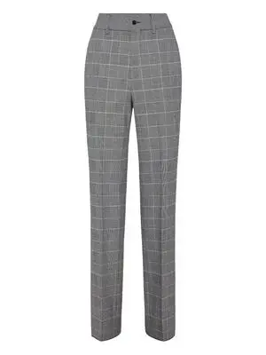 Philipp Plein Prince Of Wales-pattern Trousers - Grey