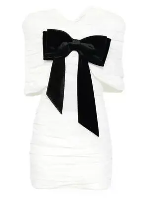 SHUSHU/TONG Bow-detail Mini Dress - White