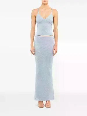 ASTA RESORT Carolina V-neck Top - Blue