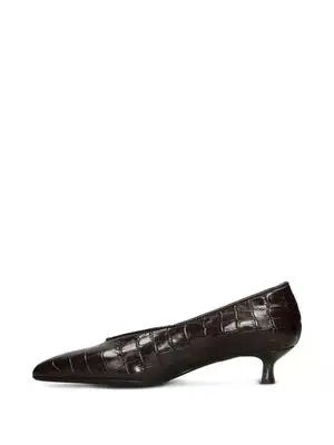 L ARIANNA Pointed-toe Crocodile-effect Pumps