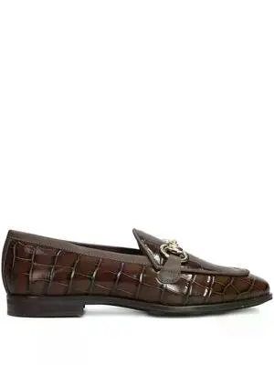 PEDRO MIRALLES Crocodile-effect Horsebit Loafers