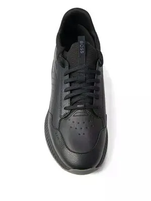 BOSS Perforated Lace-up Sneakers - Black