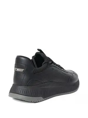 BOSS Perforated Lace-up Sneakers - Black