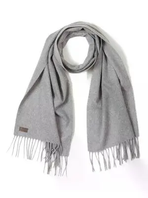 Canali Fringed Cashmere Scarf - Grey