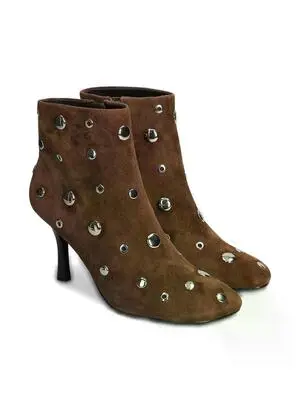 Lola Cruz Studded-heel Boots