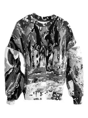 ANNTIAN Jacquard Graphic Sweatshirt