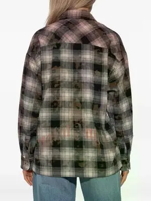Palm Angels Checked Pocket Shirt - Grey