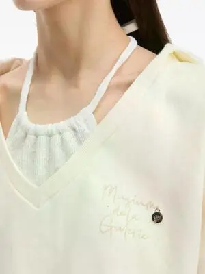 MUSIUM DIV. V-neck Embroidered Top