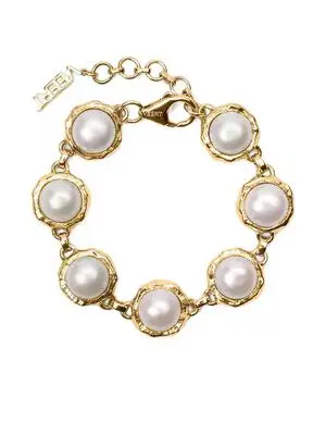 VEERT 18k Gold Vermeil Pearl Bracelet - Yellow