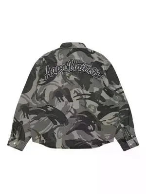 AAPE BY *A BATHING APE Moonface Camouflage Patch Shirt - Black