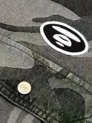 AAPE BY *A BATHING APE Moonface Camouflage Patch Shirt - Black