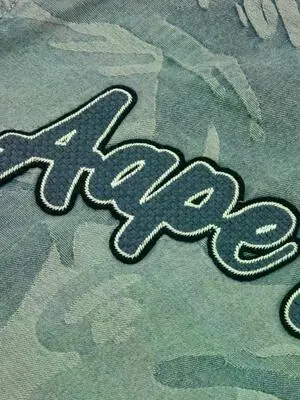 AAPE BY *A BATHING APE Moonface Camouflage Patch Shirt - Blue