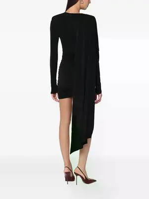 Andamane Draped Ruched Dress - Black