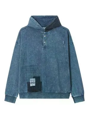 MUSIUM DIV. Button Patchwork Hoodie