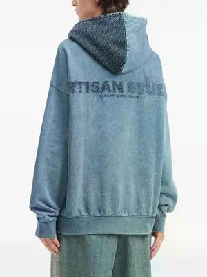 MUSIUM DIV. Button Patchwork Hoodie