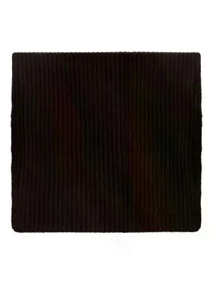 LANVIN Ribbed-knit Wool Scarf - Brown
