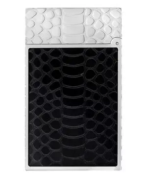 S.t. Dupont Ligne 2 Snakeskin-pattern Lighter - Black