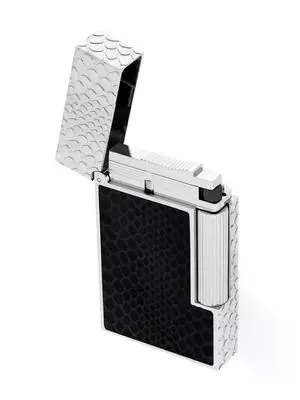 S.t. Dupont Ligne 2 Snakeskin-pattern Lighter - Black