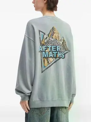 AFTERMATHS Graphic Cotton Sweatshirt - Grey