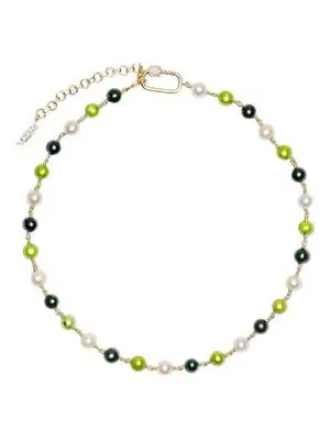 VEERT Pearl-embellished Necklace - Green