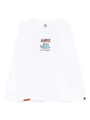 AAPE BY *A BATHING APE® Screen-printed T-shirt - White