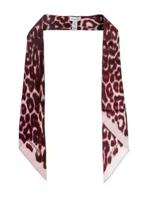 LANVIN Leopard-print Scarf - Red