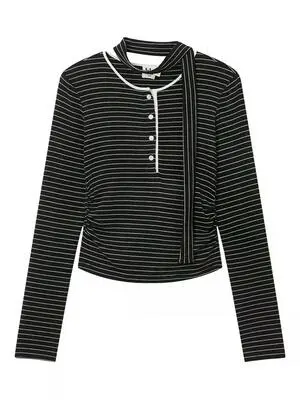 B+AB Striped Button Top