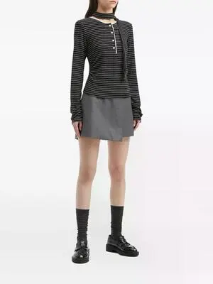B+AB Striped Button Top