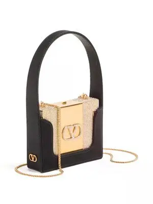 Valentino Garavani Crystal-embellished Clutch - Gold